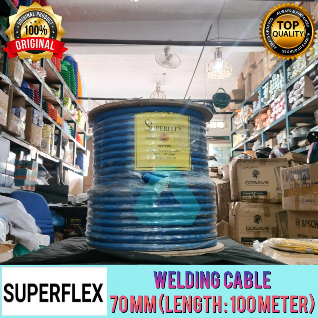 Jual KABEL LAS SUPERFLEX 70MM TEMBAGA CA / WELDING CABLE 70 MM | Shopee ...