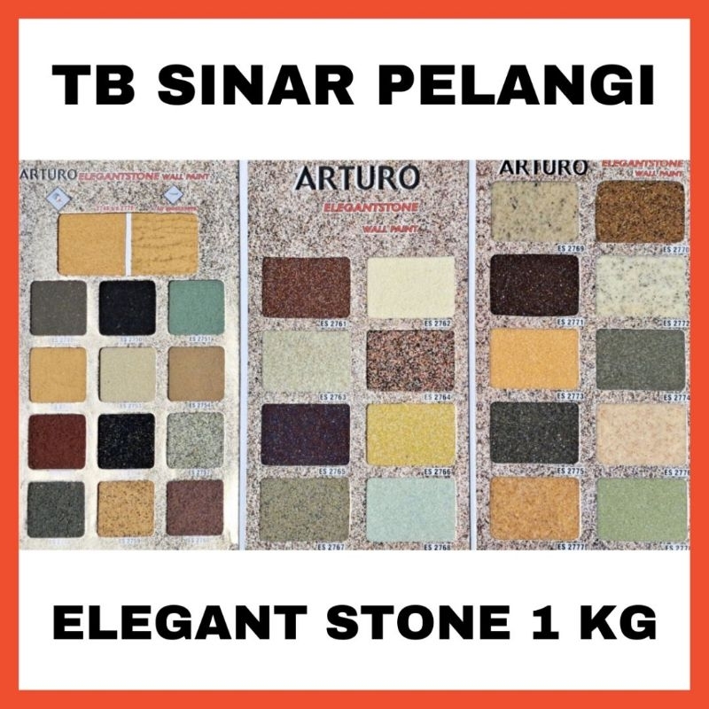 Jual ARTURO Cat Tembok Tekstur Tipe Elegant stone 1 Kg Motif Batu ...