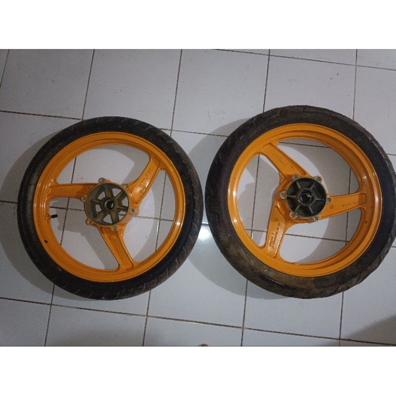 Jual ninja 150 rr velg enkei kawasaki ring 17 warna orange made in ...