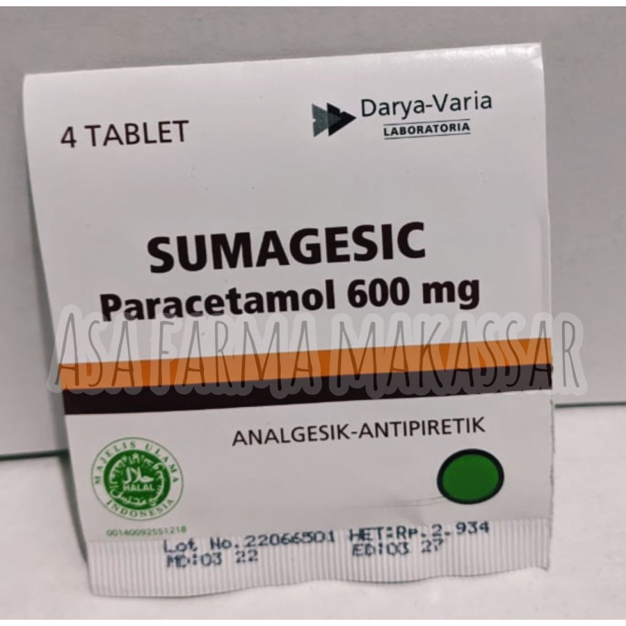 Jual Paracetamol 600mg SUMAGESIC tablet | Shopee Indonesia