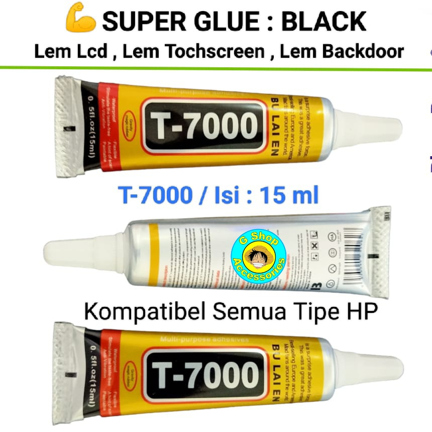 Jual Lem Lcd Lem Touchscreen Lem Backdoor 15 ml T7000 Hitam B7000 Bening | Shopee Indonesia