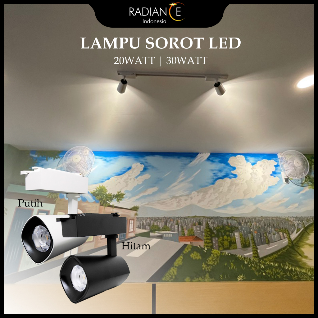 Jual Lampu Sorot Rell LED 20watt 30watt Track Light Spotlight ...
