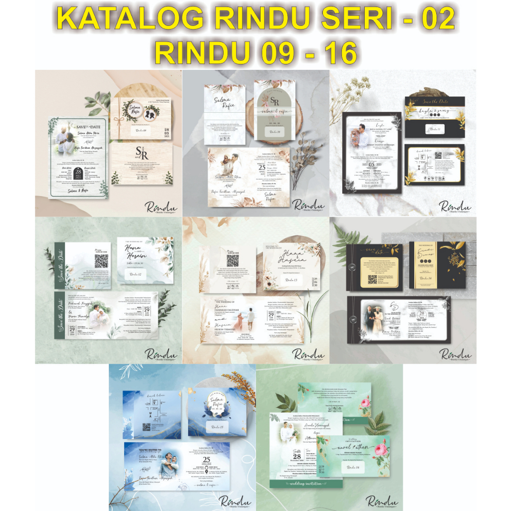Jual Katalog Blangko Undangan RINDU Seri 02 | Shopee Indonesia