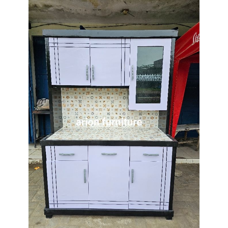Jual Lemari sayur/Rak piring Lemari sayur 3 pintu minimalis/Semi ...