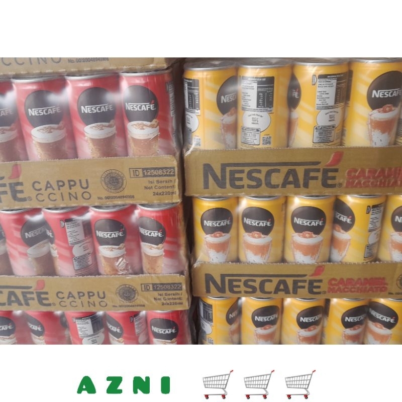 Jual NESCAFE MINUMAN KOPI KALENG 1 DUS 24 PCS 220 ML | Shopee Indonesia