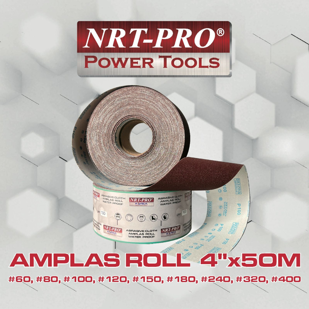 Jual NRT PRO Amplas Roll 4" Ecer Per Meter Grit P60 - P400 Abrasive ...