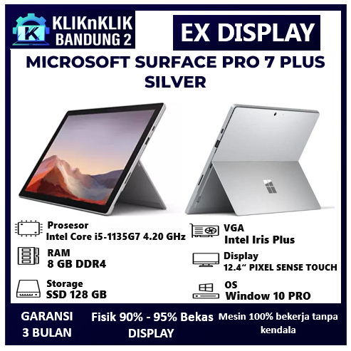 Jual LAPTOP TOUCHSCREEN MICROSOFT SURFACE PRO 7 PLUS INTEL I5 LIKE NEW | Shopee Indonesia