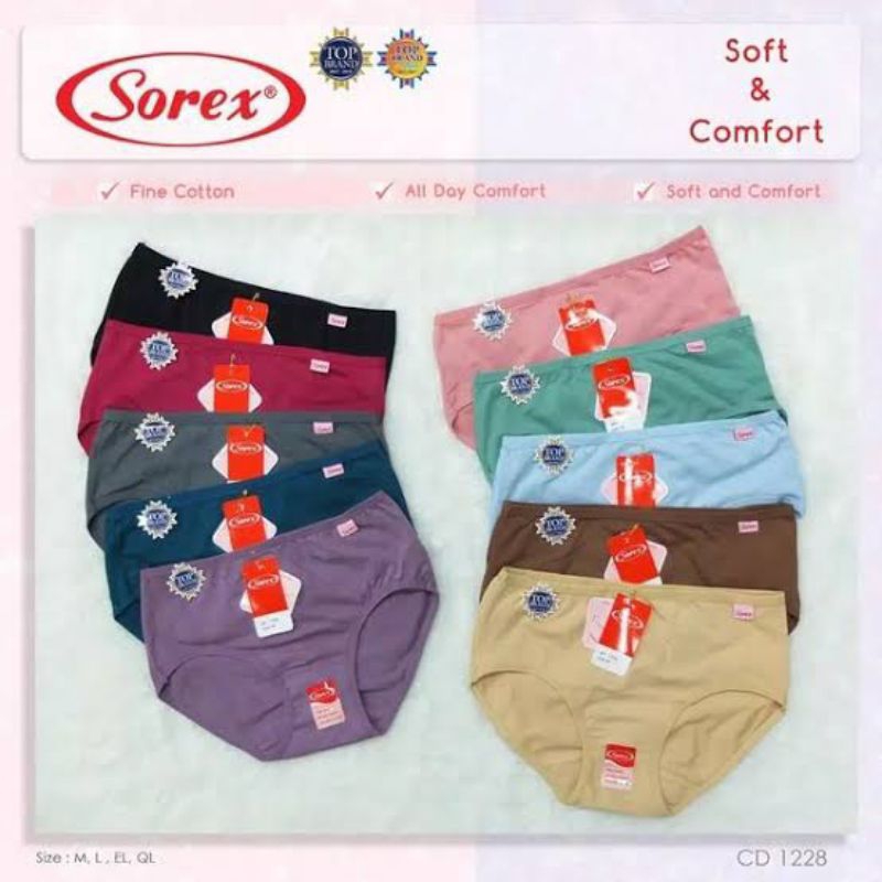 Jual SOREX - Celana Dalam Wanita SOREX 1228 (harga per 1 pcs) | Shopee Indonesia