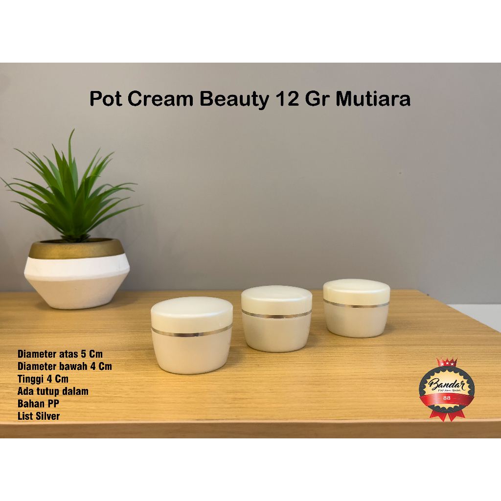 Jual POT CREAM BEAUTY 12 GRAM MUTIARA (KEMASAN 25 PCS @ Rp1800 ...