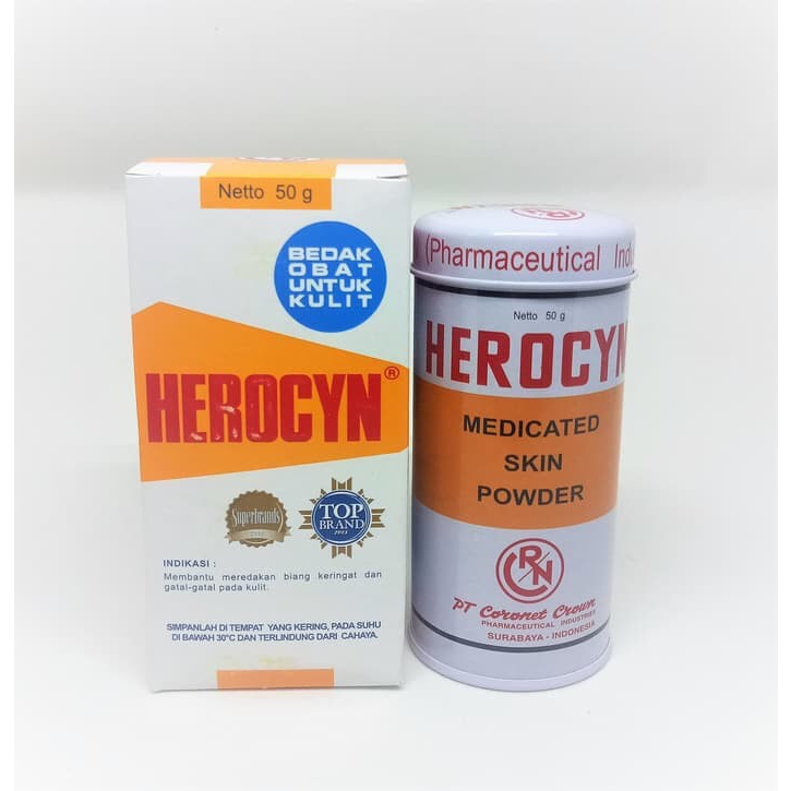 Jual Bedak Herocyn Powder 50 gram/bedak kulit gatal | Shopee Indonesia