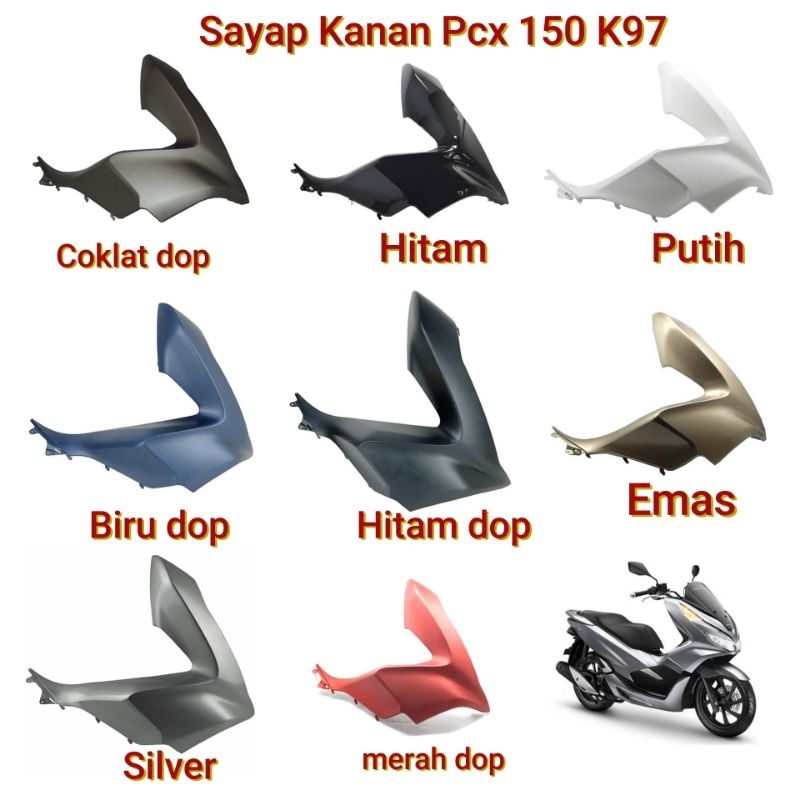 Jual Cover body R FR side sayap kanan sayap depan kanan PCX 150 K97 ...