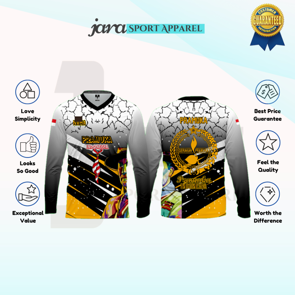 Jual Baju Jersey Pramuka Lengan Panjang Lengan Pendek Full Printing ... Jual Baju Jersey Pramuka Lengan Panjang Lengan Pendek Full Printing ...