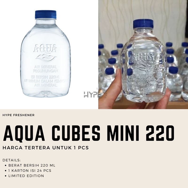 Jual AQUA Mini Kemasan Baru Limited Edition Cube 220 Ml x 24 Botol ...