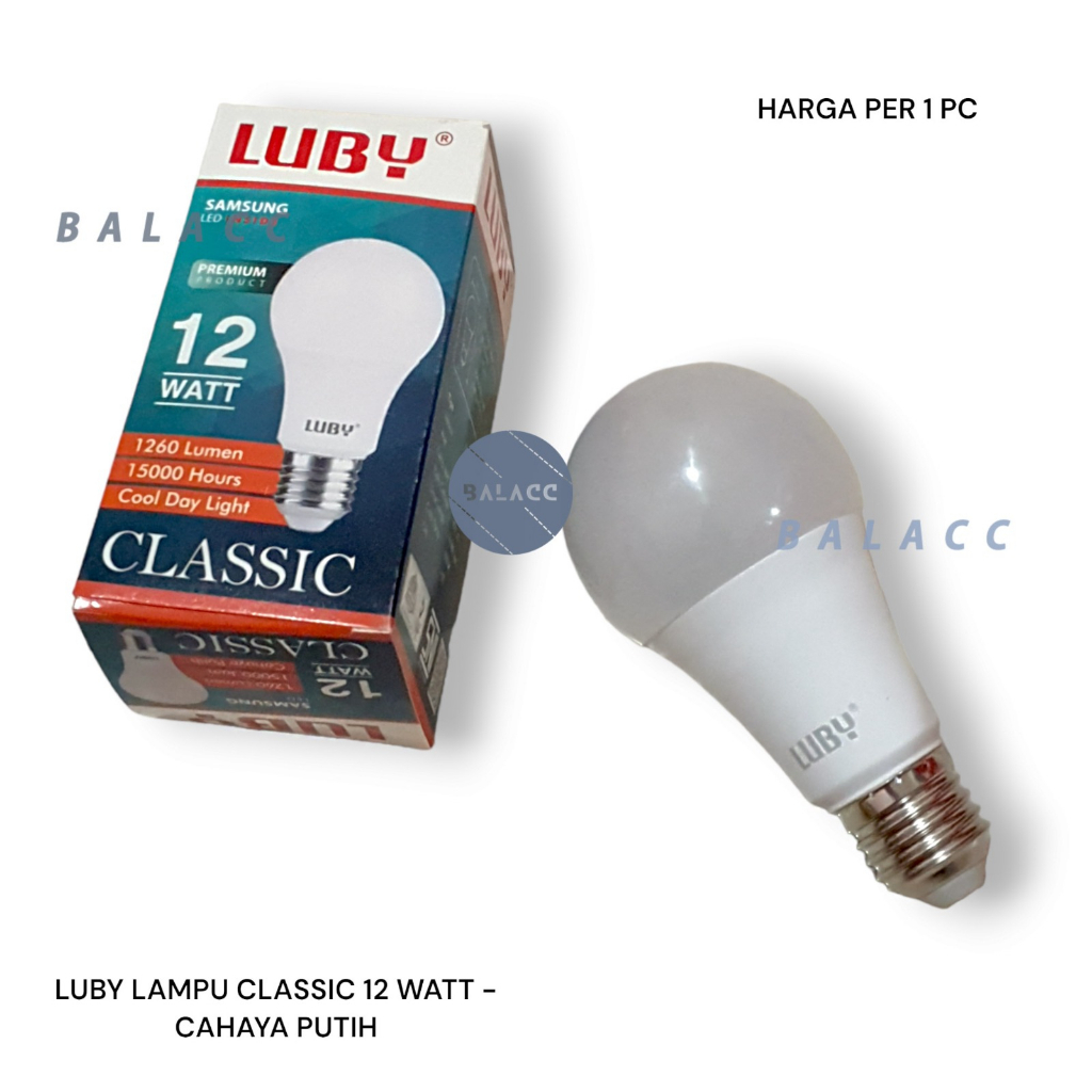 Jual Lampu Led 12 Watt Bohlam Luby Classic Cahaya Putih | Shopee Indonesia