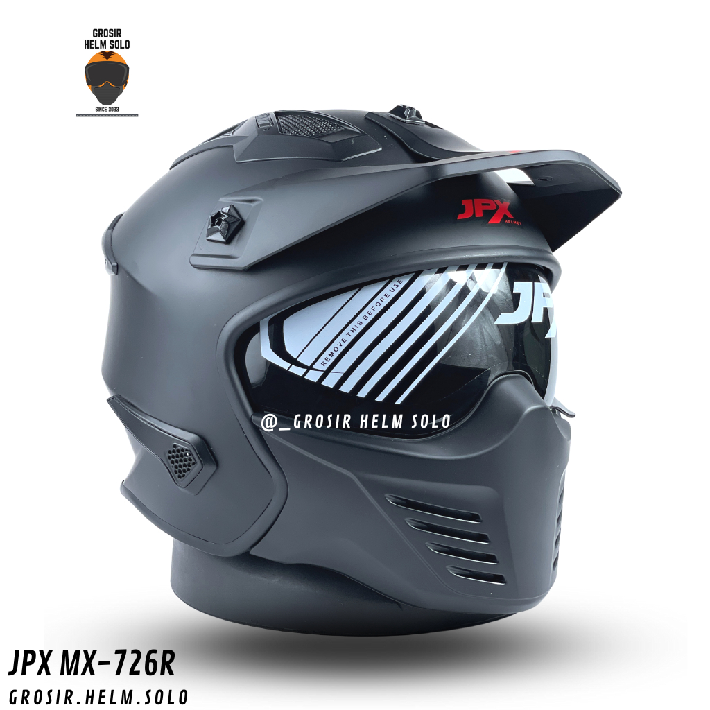 Jual HELM JPX MX 726R MOTOCROSS DUAL MODE INNER VISOR SOLID ORIGINAL ...