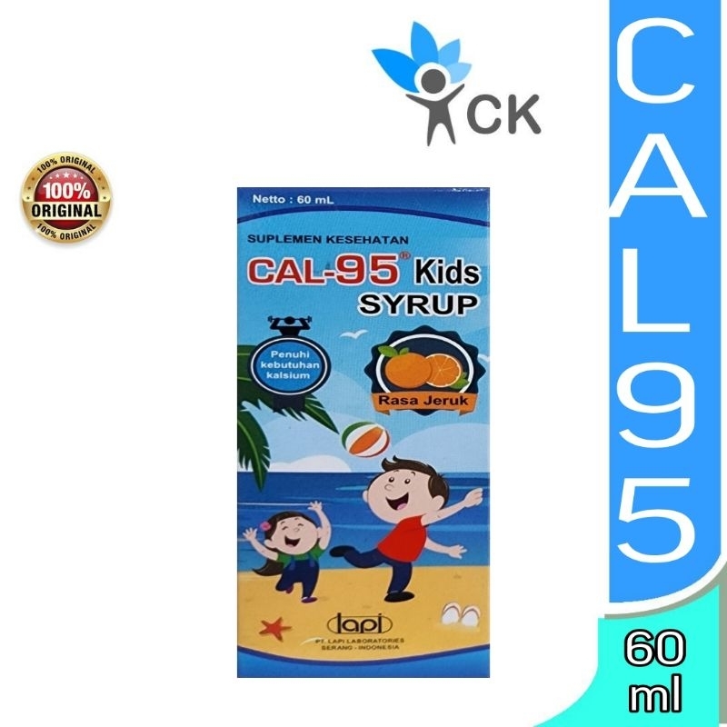 Jual CAL 95 TABLET BOX / KIDS SYRUP 60 ML suplemen calsium dan ...