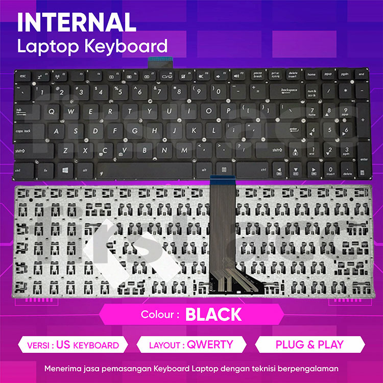 Jual Keyboard Laptop Asus A555 A555L A555LA A555LB A555LN A555LF New ...