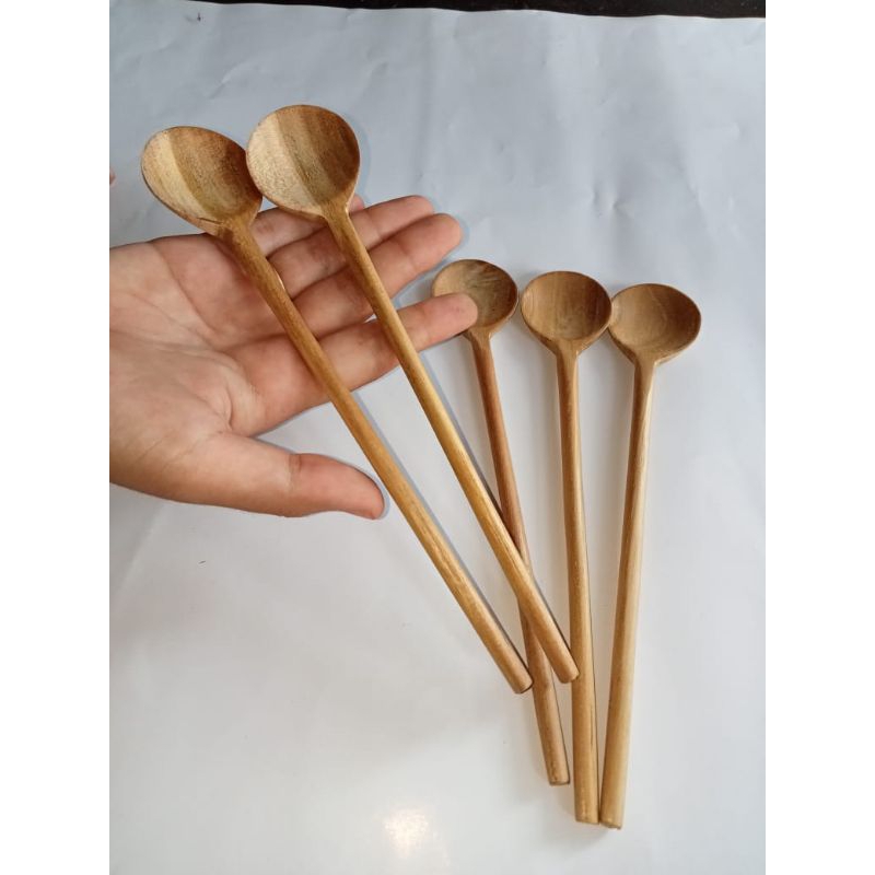 Jual sendok kayu/sendok Korea/sendok aduk/kayu jati(gagang bulat ...