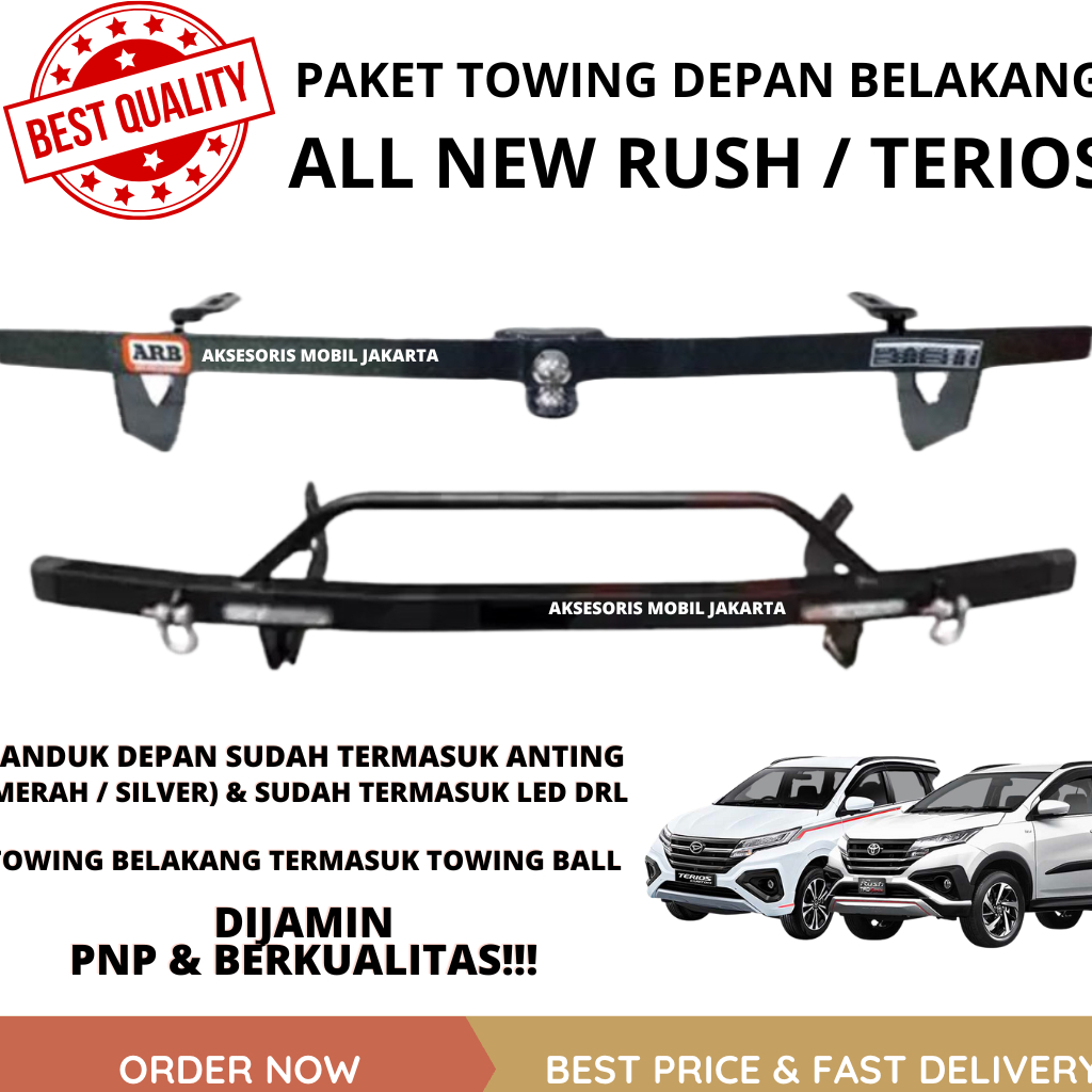 Jual PAKET TOWING ALL NEW RUSH TERIOS 2018 2019 2020 2021 2022 2023 DEPAN BELAKANG ORIGINAL BESI ...