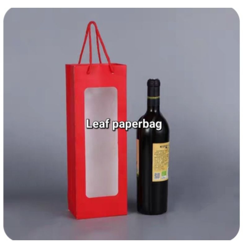 Jual Paper bag wine natal paperbag wine botol tas jinjing kemasan ...