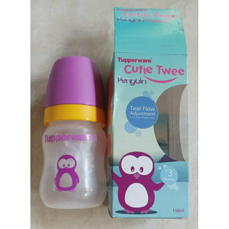 Jual Cutie Twee Penguin Botol susu Tupperware 150ml ungu | Shopee Indonesia