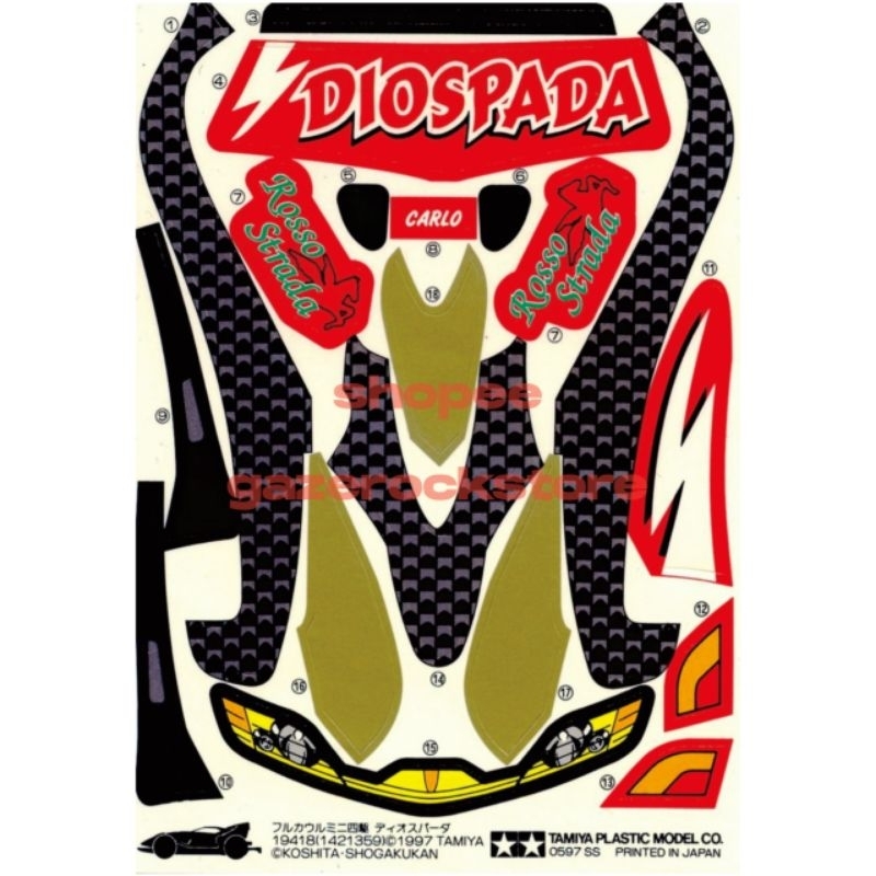 Jual Stiker Tamiya Diospada Cutting Vinyl | Shopee Indonesia