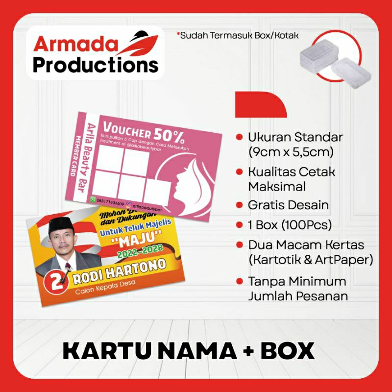 Jual KARTU NAMA + BOX (GRATIS DESAIN) | Shopee Indonesia