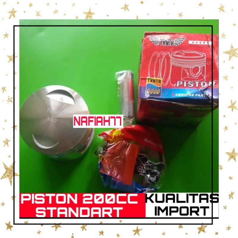 Jual PISTON VIAR STANDARD 200CC KAISAR RADIATOR SPAREPART MOTOR RODA ...