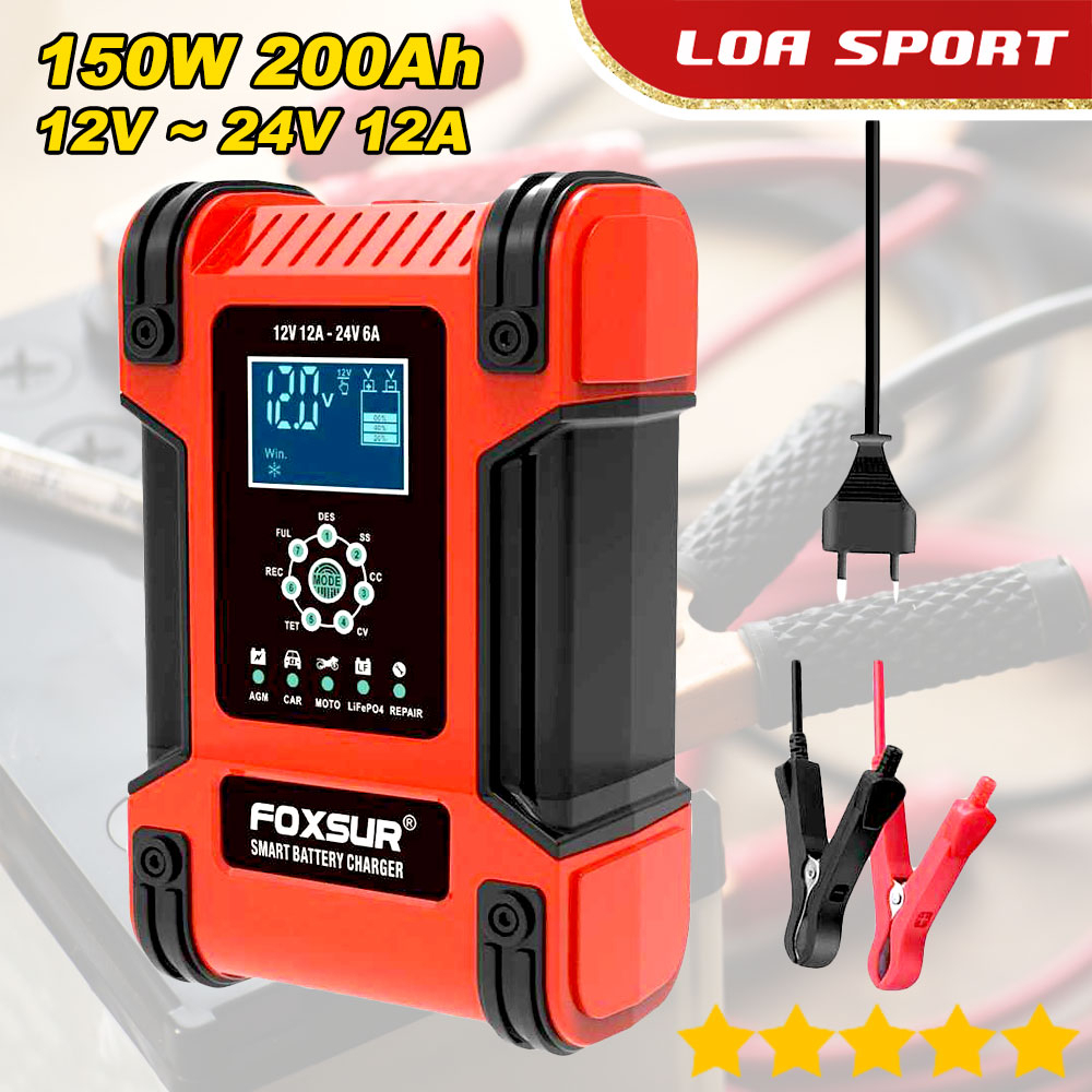 Jual Charger Aki Accu Mobil Motor Otomatis 7 Tahap 150W 12V 24V 12A ...