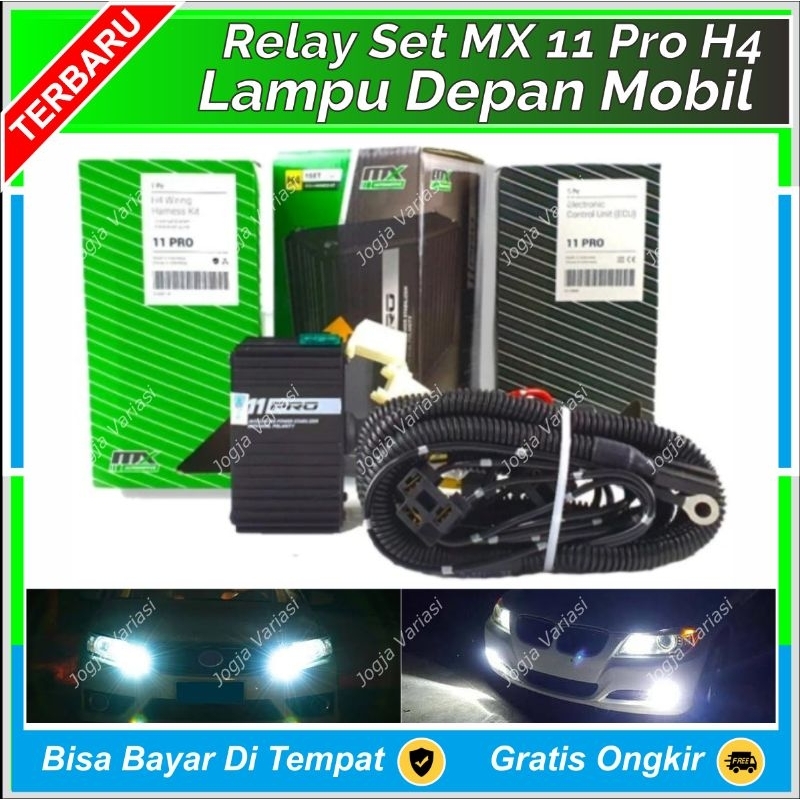 Jual KABEL RELAY SET LAMPU UTAMA MOBIL H4 MX 11 PROFESIONAL SERIES ...