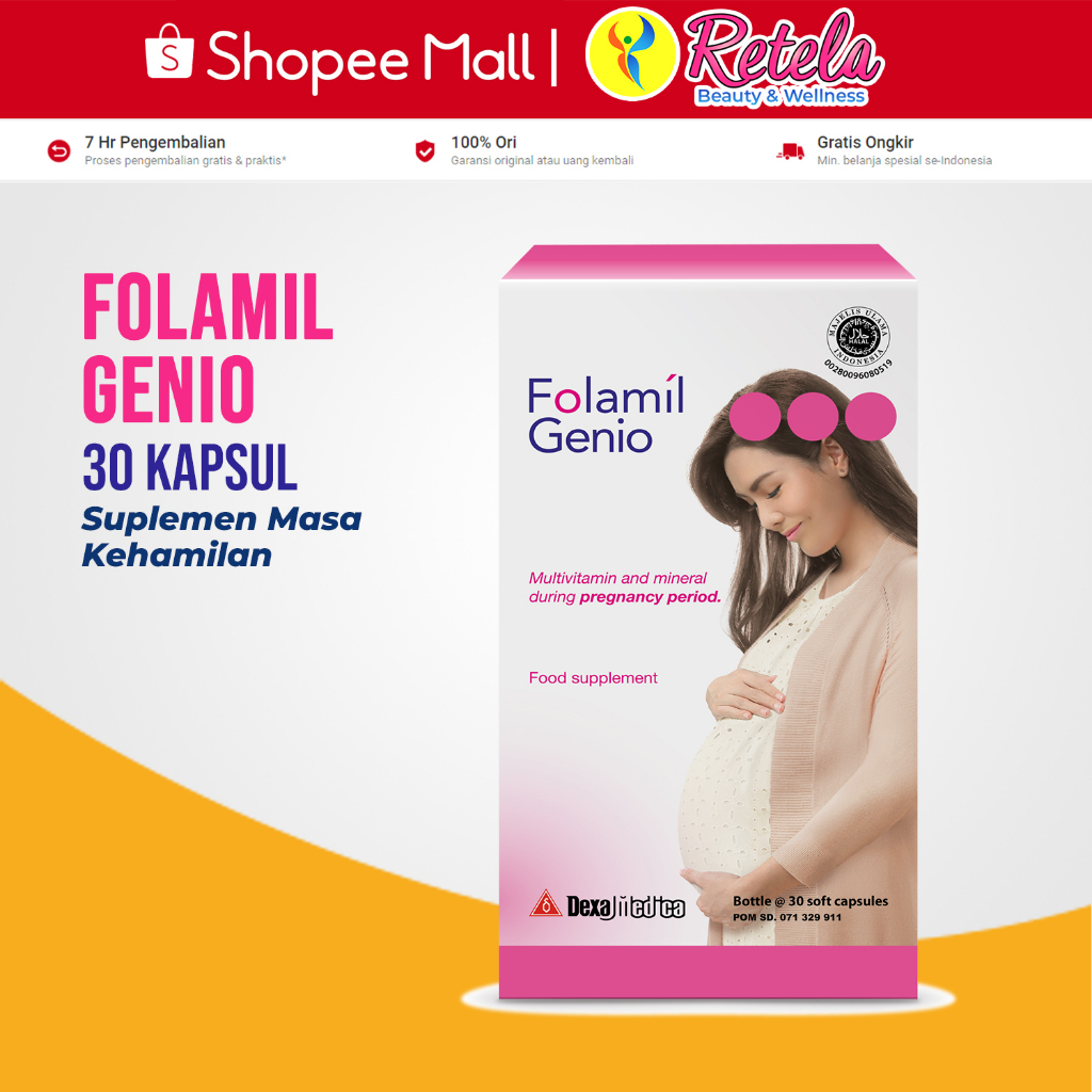 Jual Folamil Genio 30 Kapsul / Suplemen Kehamilan / Nutrisi Ibu Hamil ...