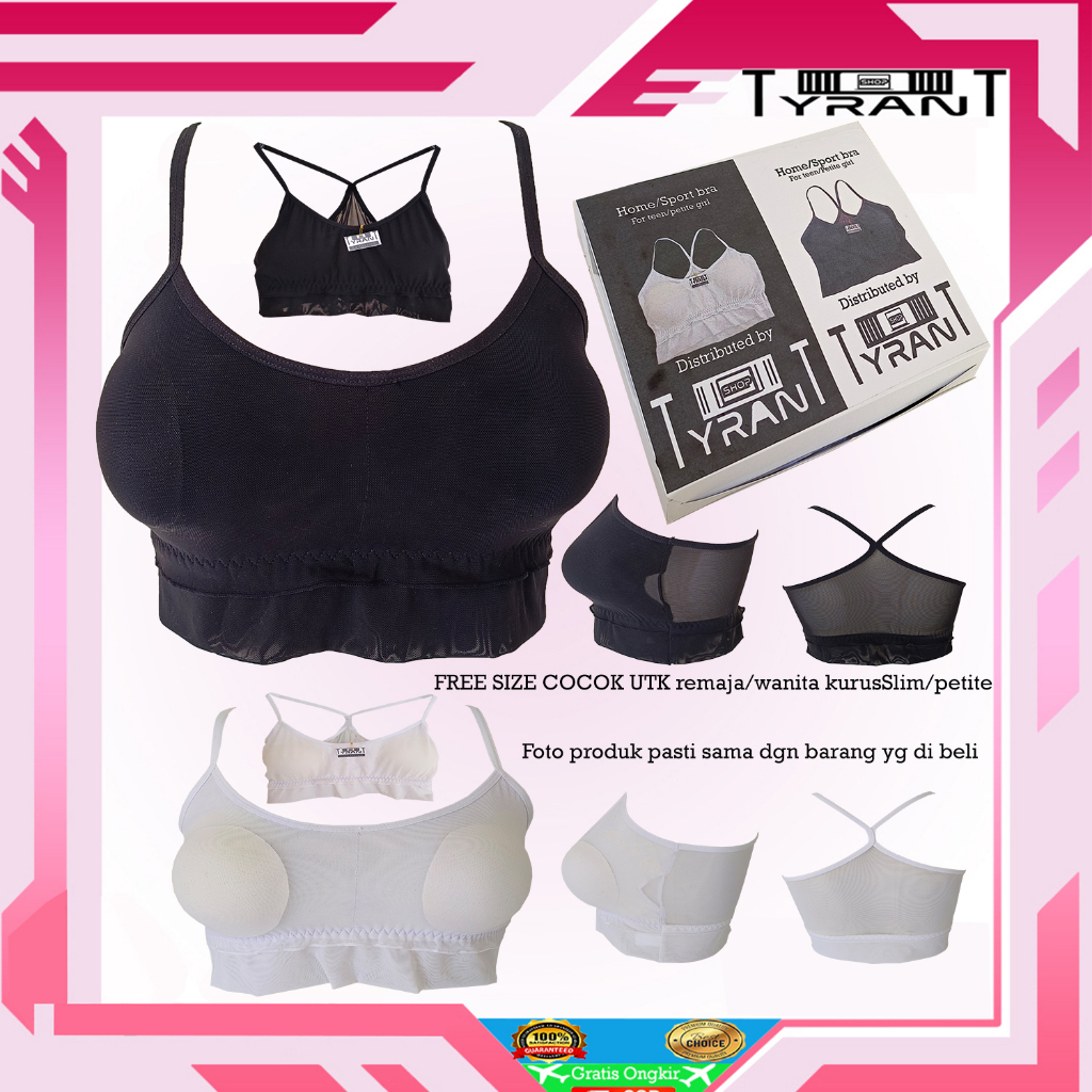 Jual tyrantshop bra wanita bh remaja sportbra wanita remaja bahan mesh ...