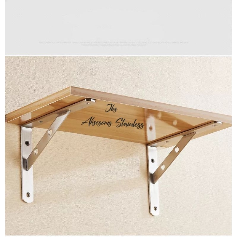 Jual BRACKET SIKU DINDING 15CM×25CM× T:3MM STAINLESS SS 201-SIKU RAK(1 ...