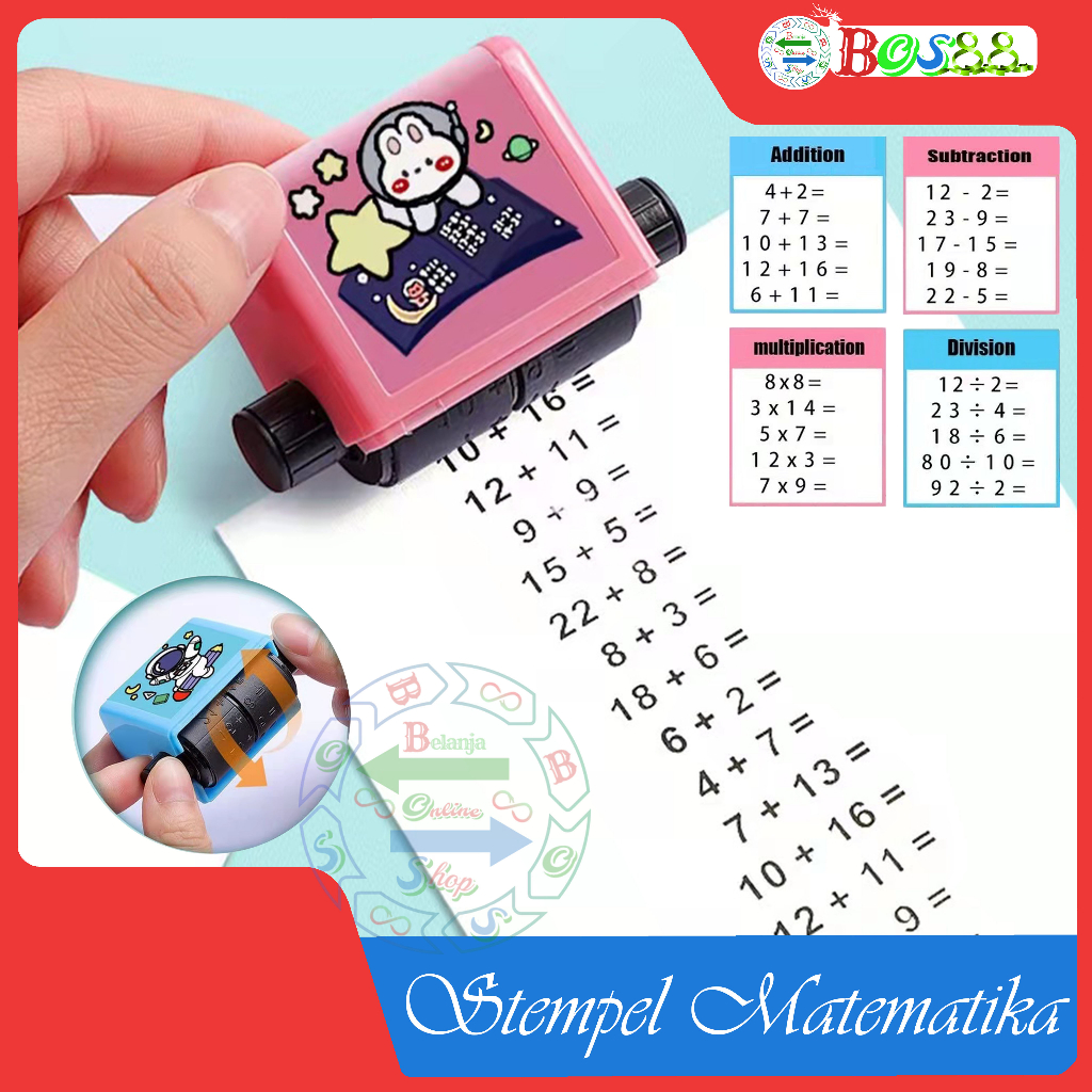 Jual Stempel Roll Matematika / Mainan Edukasi Anak Berhitung / Fun Math ...