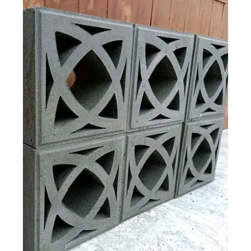 Jual Roster beton minimalis, roster motif warna abu, roster lubang ...