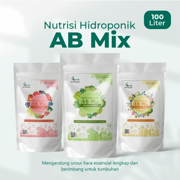 Jual Nutrisi Hidroponik AB Mix Sayuran Daun Tanaman Buah & Bunga 1300 ...