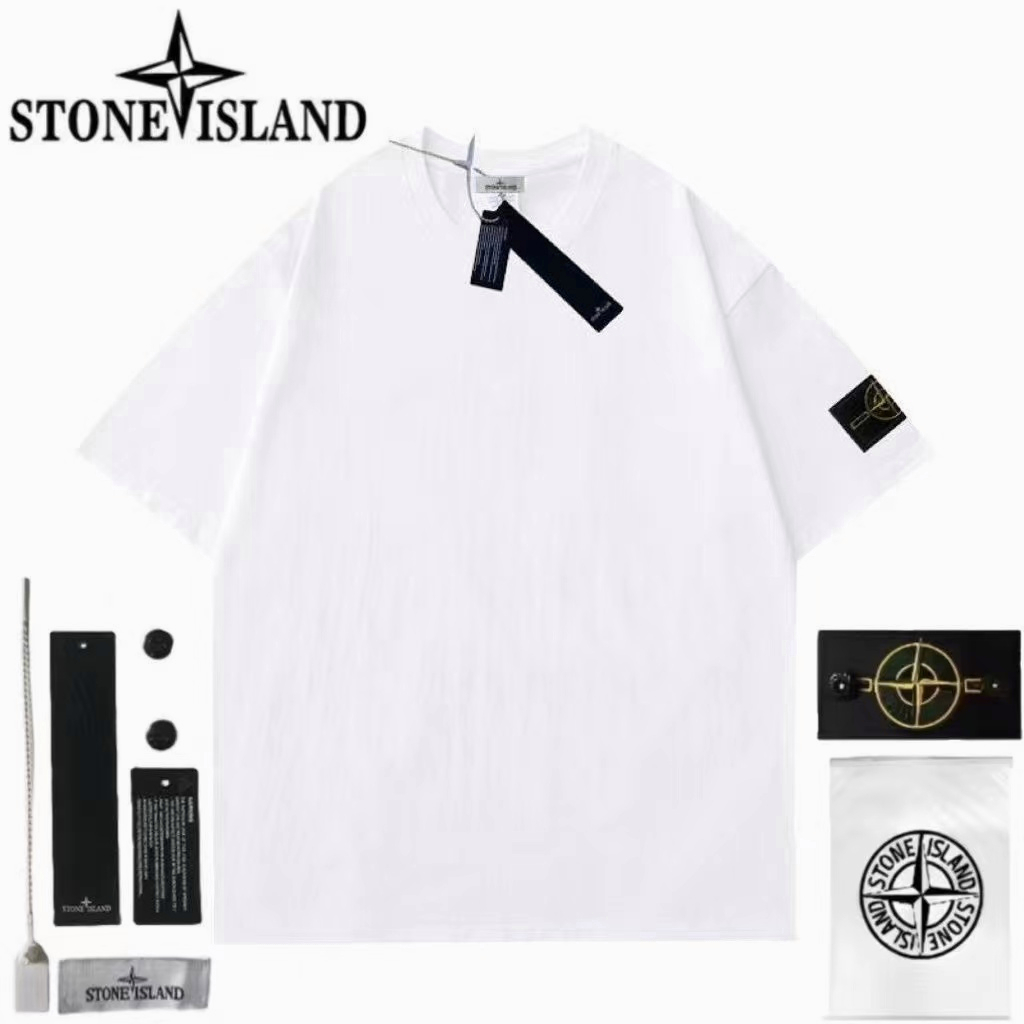Jual Stone Island Island Warna Solid Kompas Lengan Lengan Lengan ...
