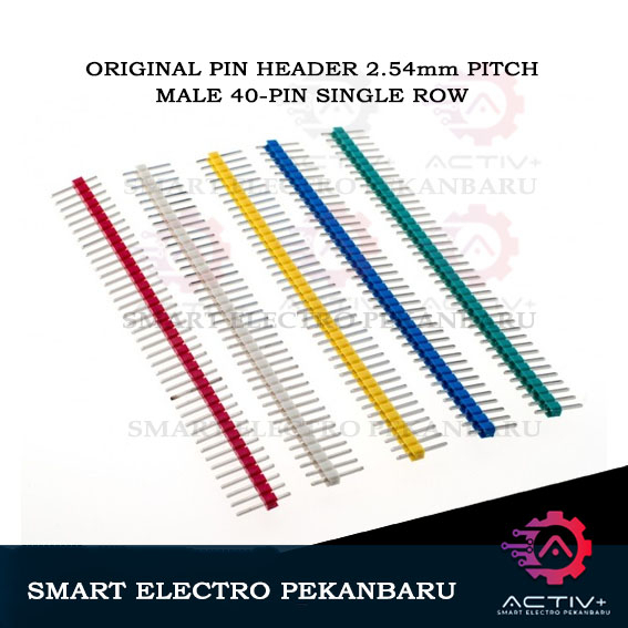 Jual Pin Header 2.54mm Male 40 Pin Single Row Strip Warna HITAM ...