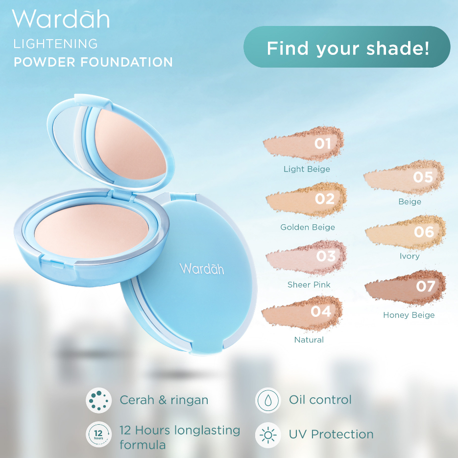 Jual WARDAH LIGHTENING POWDER FOUNDATION TWO WAY CAKE / BEDAK WARDAH ...