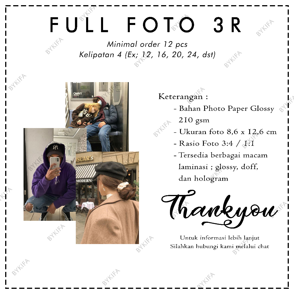 Jual [BYKIFA] [TANPA PO] [FREE BUBBLE] CETAK FOTO 3R FULL FOTO TERMURAH | Shopee Indonesia