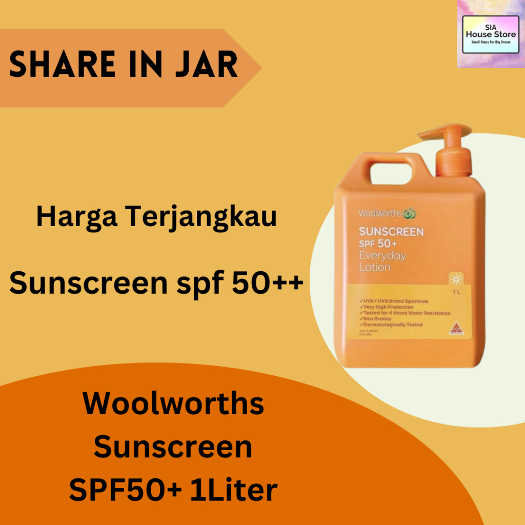 Jual sunblock Woolworths Sunscreen Spf 50+ - Kemasan Ekonomis Share in ...