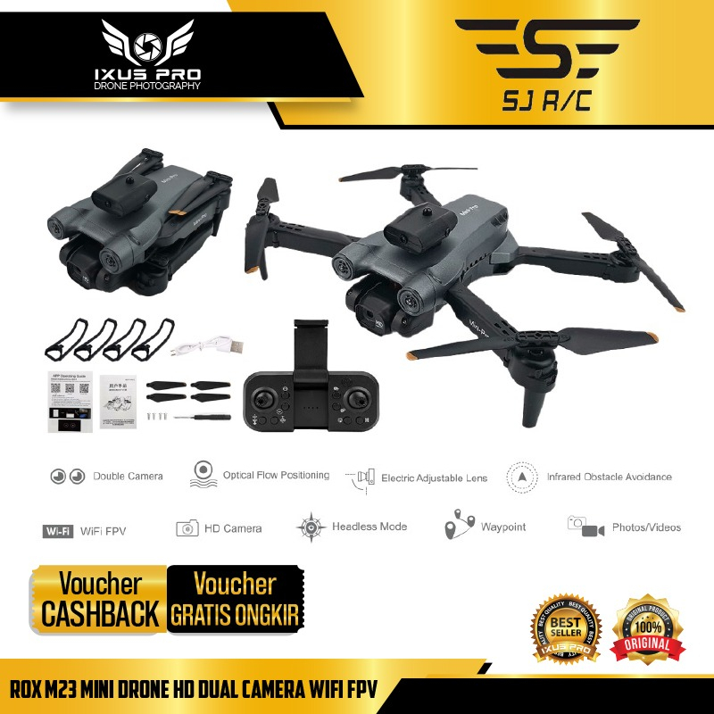 Jual ROX M23 Mini Drone HD Dual Camera WiFi FPV | Shopee Indonesia