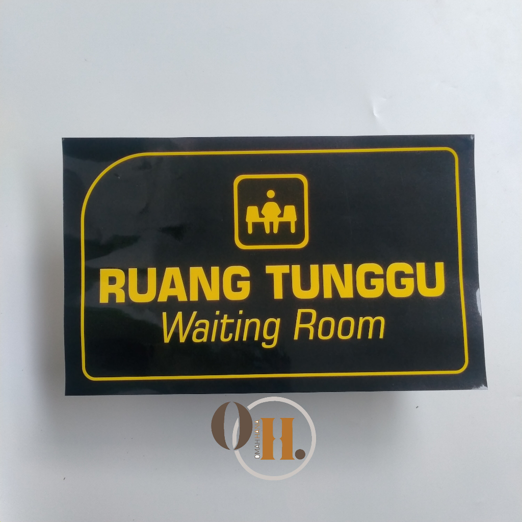 Jual Stiker Ruang Tunggu - Stiker Waiting Room - Laminasi Glossy ...