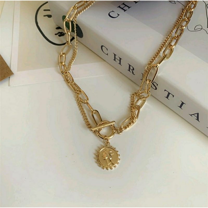 Jual Kalung Rantai Gaya Retro Vintage Unisex / Kalung Wanita Pria Gaya ...