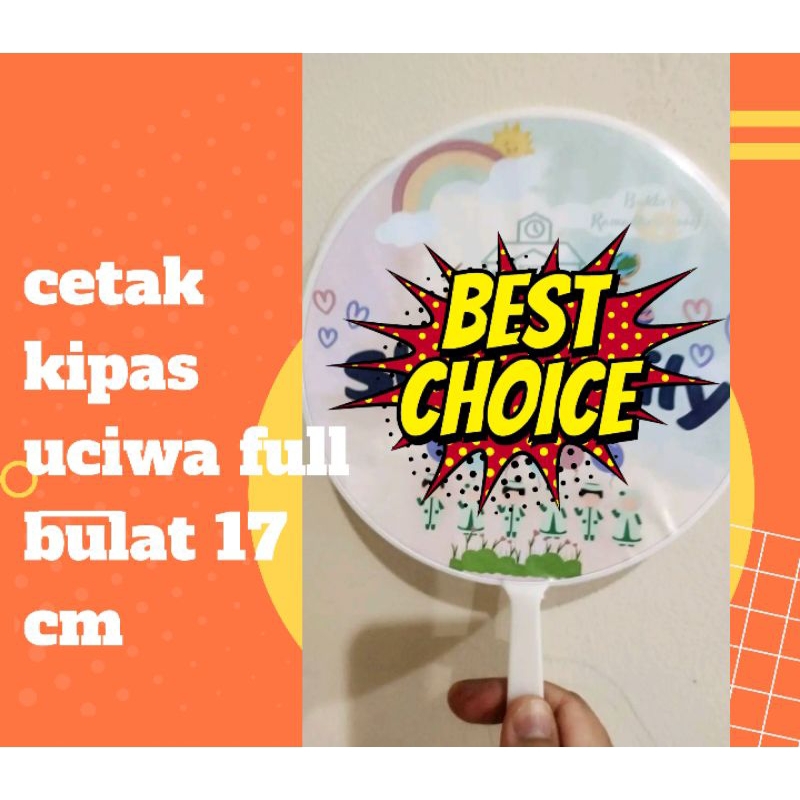 Jual CETAK SATUAN KIPAS UCHIWA 17 cm KIPAS Jepang Full Bulat 17cm ...