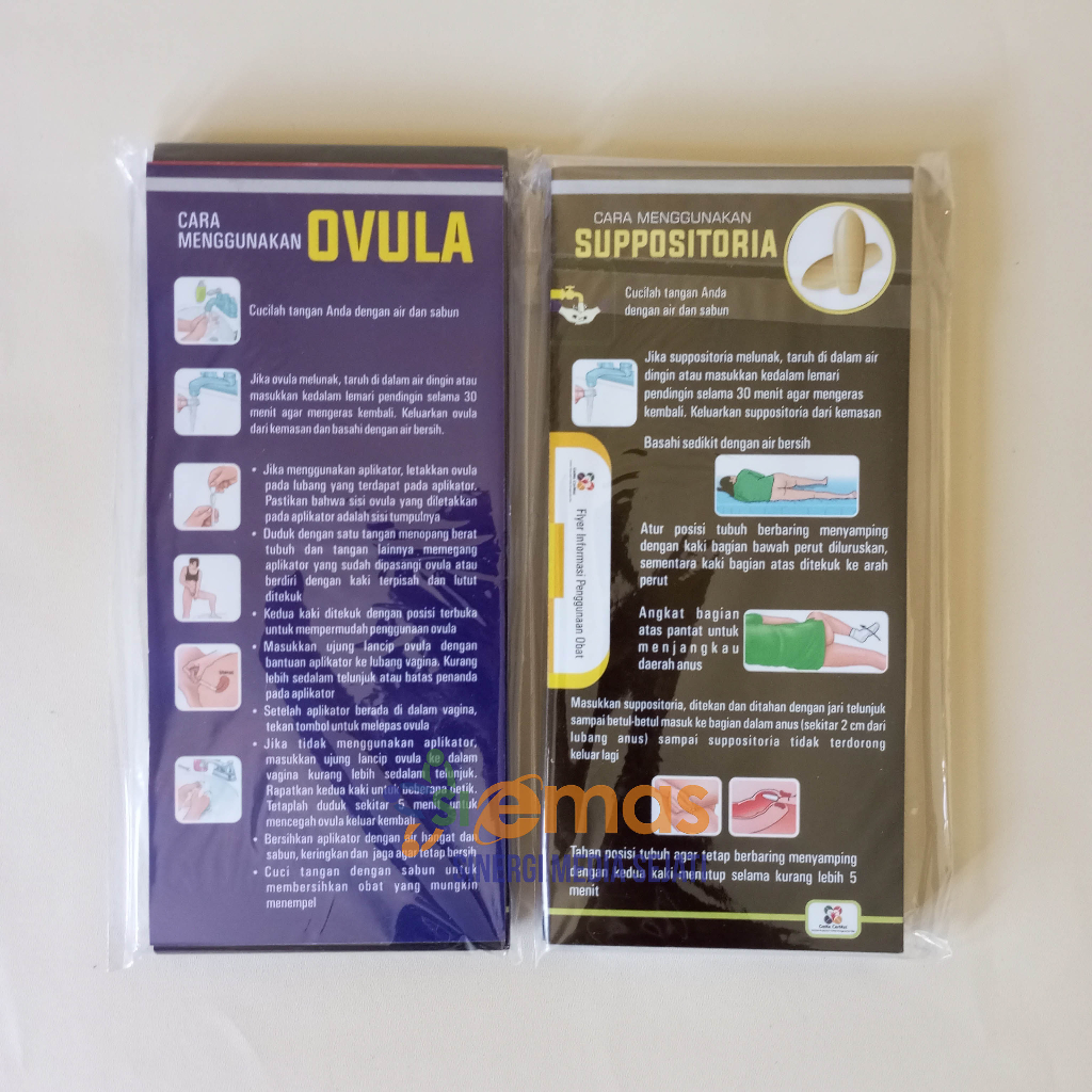 Jual Flyer Cara Penggunaan Ovula dan Suppositoria | Brosur PIO Apotek ...