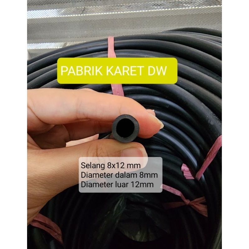 Jual SELANG AIR KARET 8X12 MM SELANG UDARA HAWA RADIATOR 8 x 12 MM ...