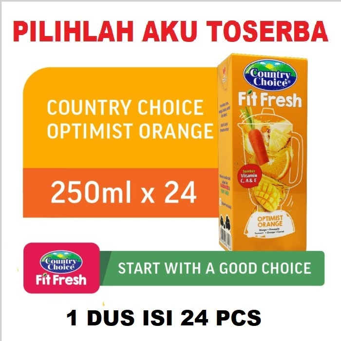 Jual Country Choice Fit Fresh OPTIMIST ORANGE 250 ml - (HARGA 1 DUS ISI ...