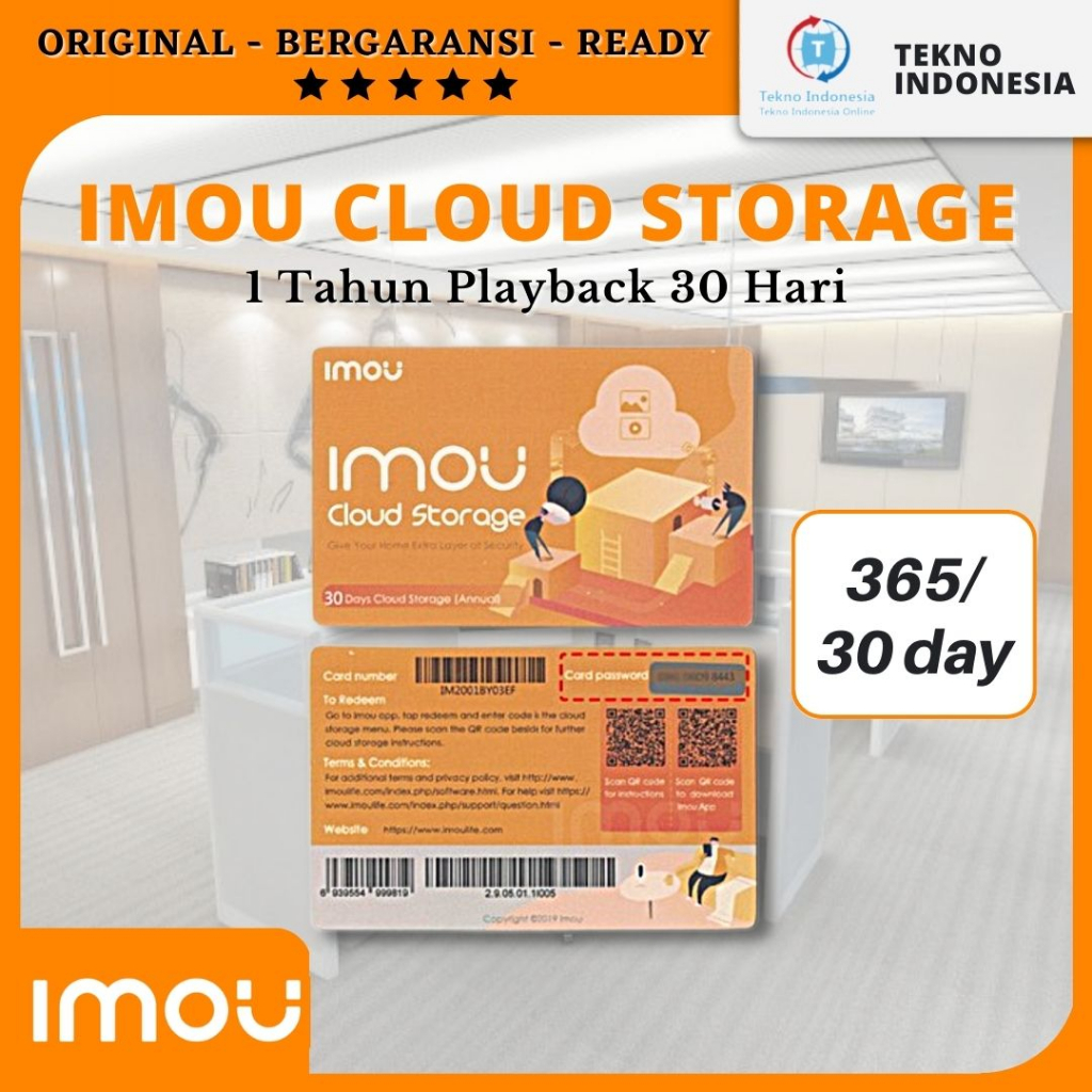 Jual IMOU Cloud Storage Annually 1 Year Tahun Playback 30 days hari 365 ...