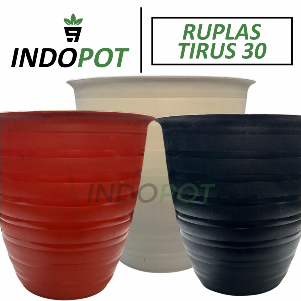 Jual Pot Ruplas Tirus Ukuran 30 Warna Hitam Putih Merah Bata - Pot ...